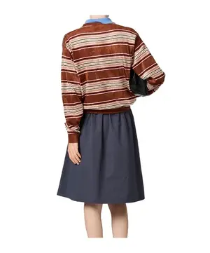 Miu Miu Crewneck Striped Jumper With Pocket