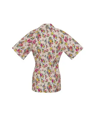 Sportmax Multicolor Floral Print Short Sleeve Shirt