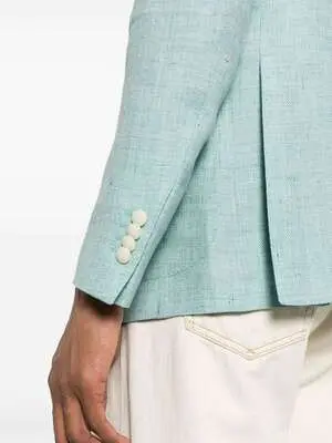 Tagliatore Notched-lapels Single-breasted Blazer - Blue