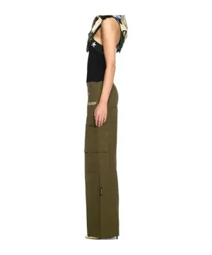 Off-White Cargo Pants With Logo Detail - Green