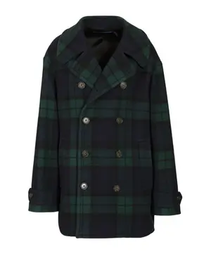 Polo Ralph Lauren Checked Double-breasted Pea Coat - No