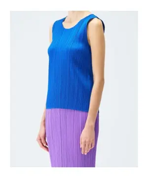 PLEATS PLEASE BY ISSEY MIYAKE Sleeveless Crewneck Top