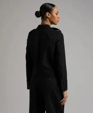 Theory Long-sleeved Jacket With Button Details And Epaulettes