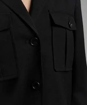 Theory Long-sleeved Jacket With Button Details And Epaulettes