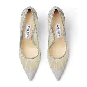 JIMMY CHOO Love 85 Pointed-toe Glitter Pumps