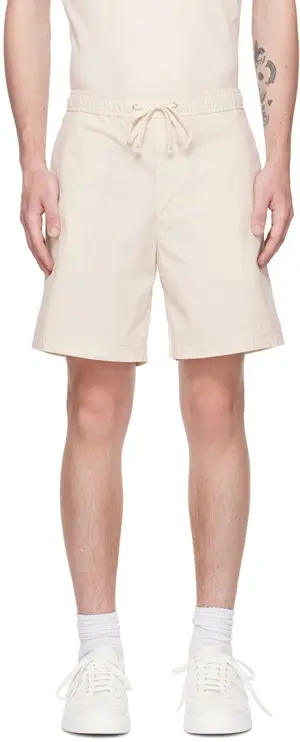 Hugo Boss Logo-patch Drawstring Cotton Shorts