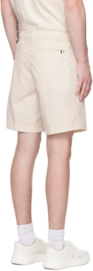 Hugo Boss Logo-patch Drawstring Cotton Shorts
