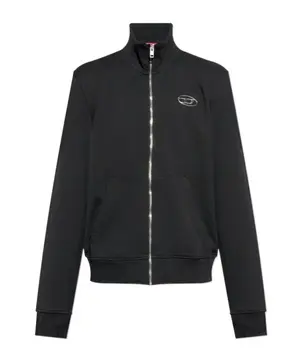 DIESEL® S-ginni Logo Patch Zipped Hoodie