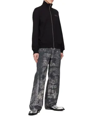 DIESEL® S-ginni Logo Patch Zipped Hoodie