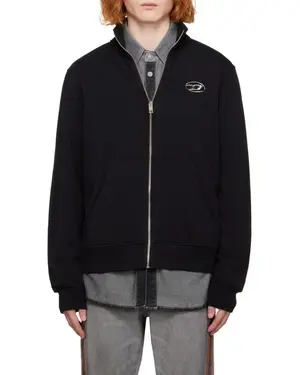 DIESEL® S-ginni Logo Patch Zipped Hoodie