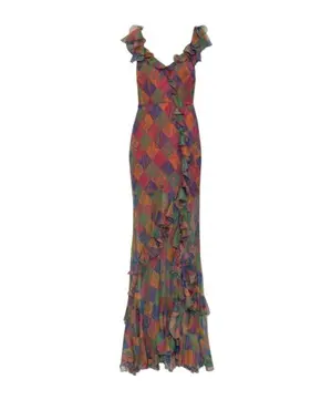 Etro V Neck Evening Dresses