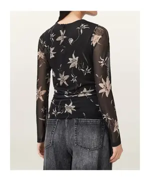 ALLSAINTS Caia Floral Mesh Top