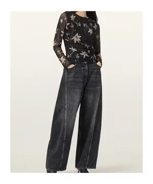 ALLSAINTS Caia Floral Mesh Top