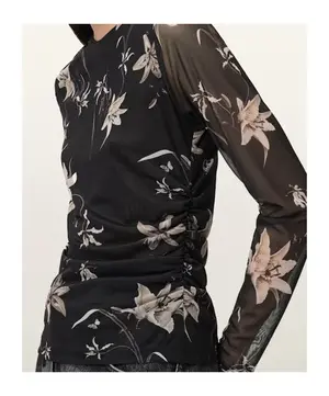 ALLSAINTS Caia Floral Mesh Top