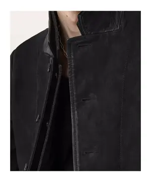 ALLSAINTS Leather Button-up Jacket