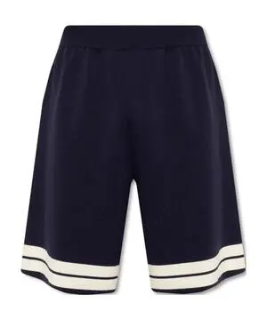 Palm Angels Horizontal Stripe Detail Knit Shorts