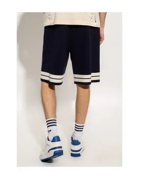 Palm Angels Horizontal Stripe Detail Knit Shorts