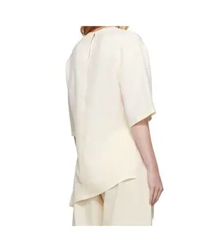 Studio Nicholson Vichy Asymmetrical Top - White