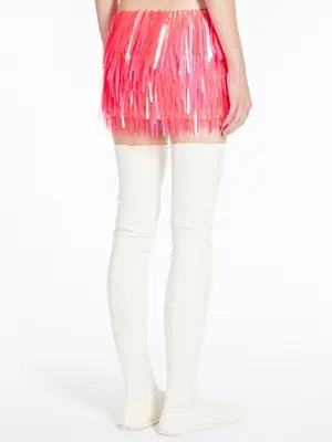 Sportmax Fringe-design Tiered Mini Skirt