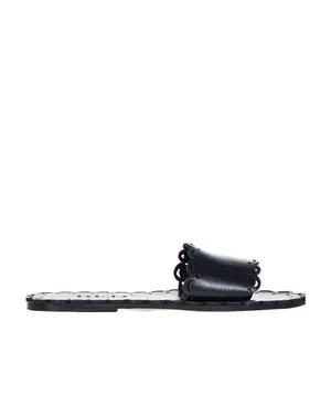 Red Valentino Open-toe Slides - Black