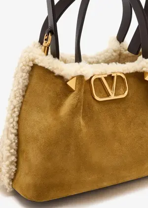 Valentino Garavani Rockstud Vlogo Signature Small Tote Bag