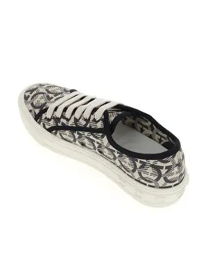 FERRAGAMO Printed Lace-up Sneakers