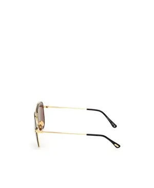TOM FORD Aviator Logo Sunglasses - Gray