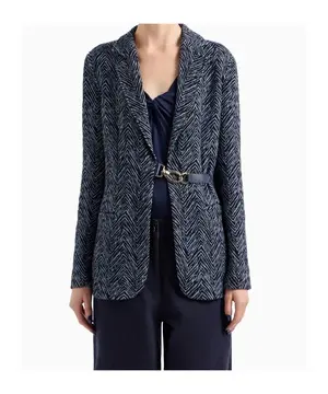 Giorgio Armani Jacquard Single-breasted Blazer