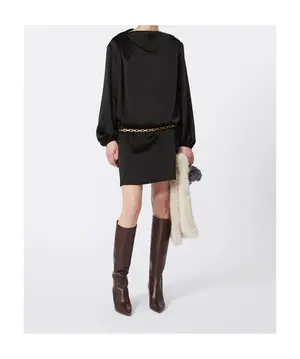 Max Mara Cabina Mini Dress With Puff Sleeves