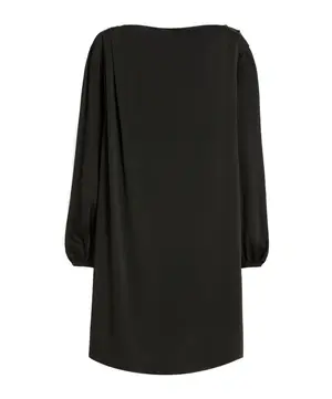Max Mara Cabina Mini Dress With Puff Sleeves - Black
