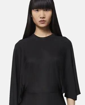 Stella McCartney Asymmetrical Cape Dress