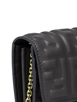 Fendi Ff Motif Baguette Continental Chain-linked Wallet - Black