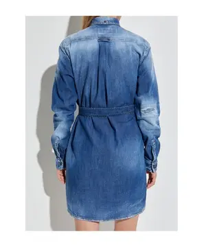 Dsquared2 Denim Belted Shirt Dress