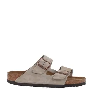 BIRKENSTOCK Suede Slides - Grey