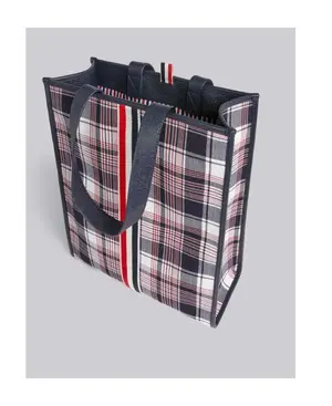 Thom Browne Vertical Rwb-webbing Stripe Tote Bag