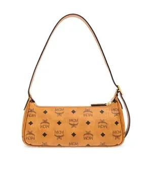 Mcm All-over Logo Print Shoulder Bag - Brown