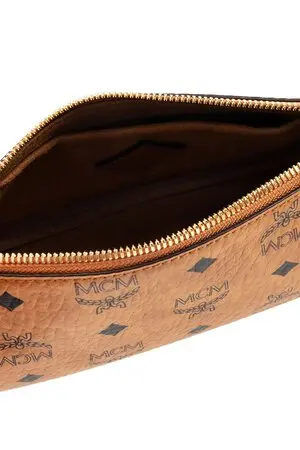 Mcm All-over Logo Print Shoulder Bag - Brown