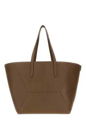 Brunello Cucinelli Tote Bag With Stitch Detailing - Chocolate-colored