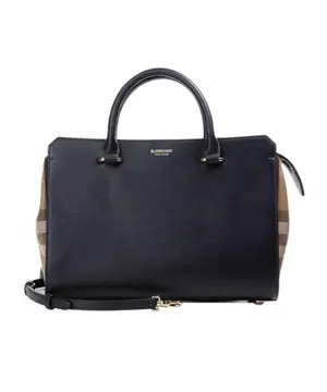 Burberry Double Handle Shoulder Bag - Black