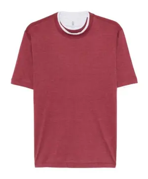 Brunello Cucinelli Crewneck T-shirt - Red