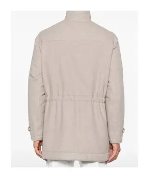 Brunello Cucinelli Single-breasted Coat With Fur Collar
