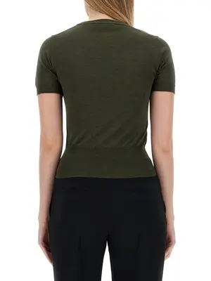 VIVIENNE WESTWOOD Orb Embroidered Knit Top - Black