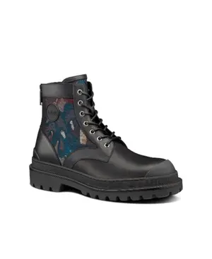 Dior Logo Combat Boots