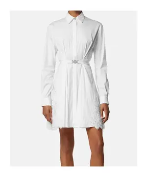 Versace Lace Insert Shirt Dress - No