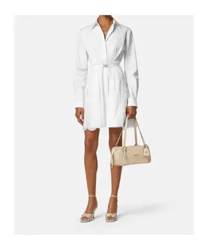 Versace Lace Insert Shirt Dress - No