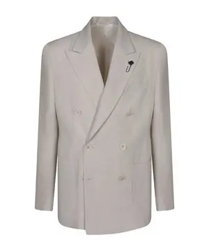 LARDINI Double-breasted Tailored Suit - Gray