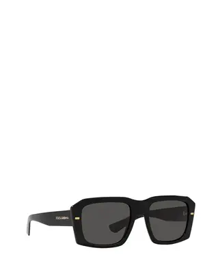 Dolce & Gabbana Square Frame Sunglasses With Logo Detail - Black