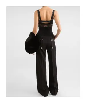 Dolce & Gabbana Wide-leg Horn Slacks - Black