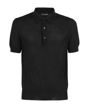 TOM FORD Logo Polo Shirt - Black