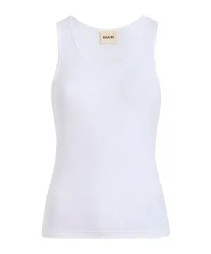 Khaite Johnnie Ribbed Tank Top - White